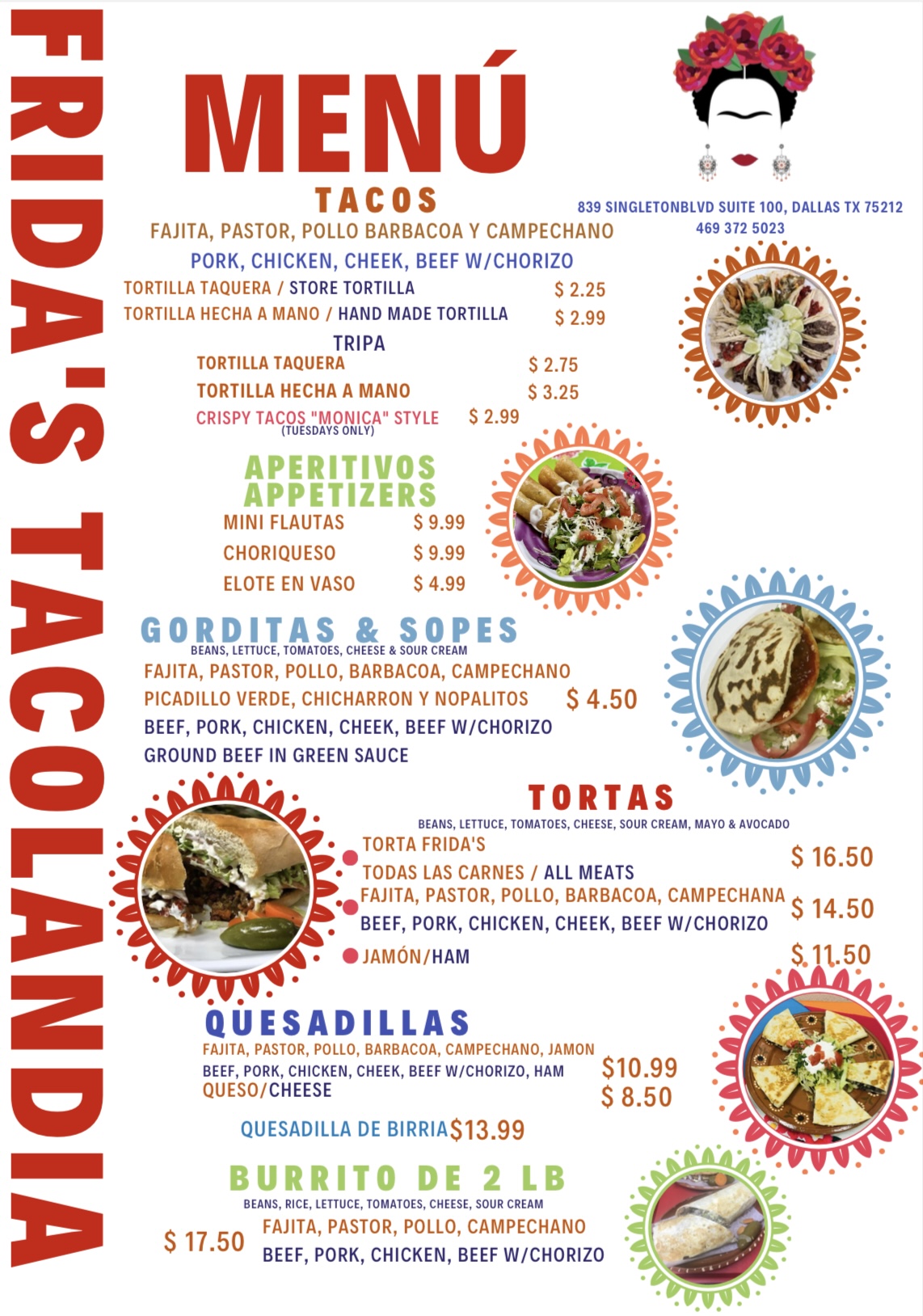 Menu – Fridas Tacolandia